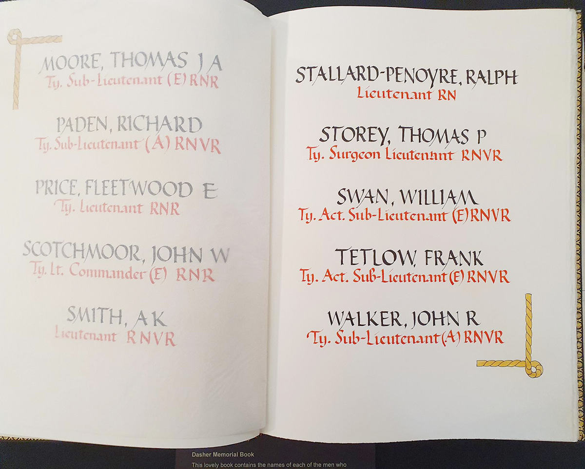 HMS Dasher Memorial Book - North Ayrshire Heritage